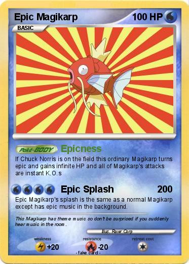 Pokémon Epic Magikarp 2 2 - Epicness - My Pokemon Card