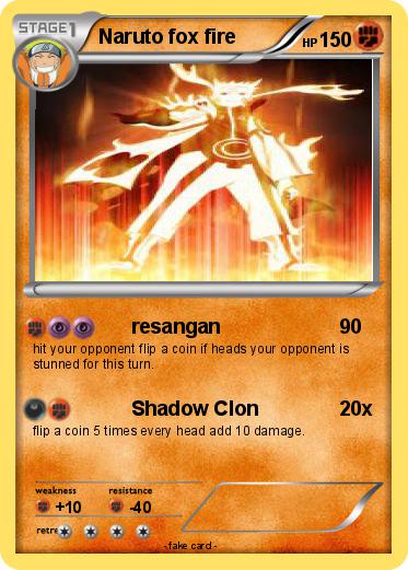 Pokémon Naruto fox fire - resangan - My Pokemon Card