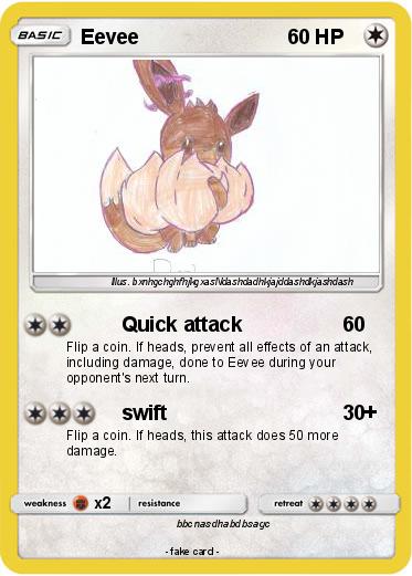 Pokémon Eevee 2416 2416 - Quick attack - My Pokemon Card