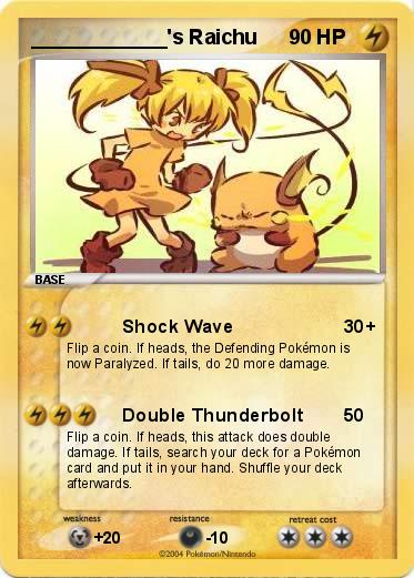 Pokémon s Raichu - Shock Wave - My Pokemon Card