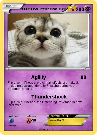 Pokémon meow meow cat 1 1 - Agility - My Pokemon Card