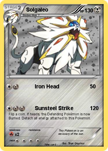 Pokémon Solgaleo 198 198 - Iron Head - My Pokemon Card