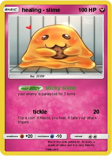 Pokémon healing slime - sticky slime - My Pokemon Card