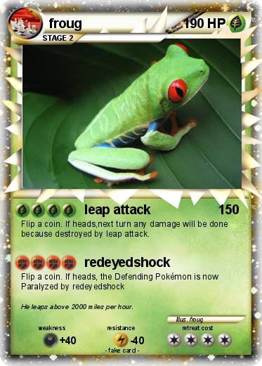 Pokémon froug - leap attack - My Pokemon Card