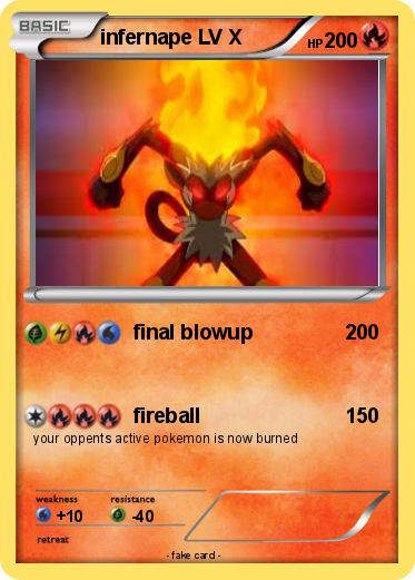 Pokémon infernape LV X 54 54 - final blowup - My Pokemon Card