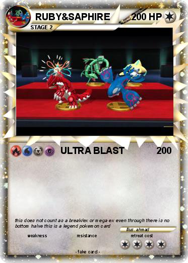 Pokémon RUBY SAPHIRE - ULTRA BLAST - My Pokemon Card
