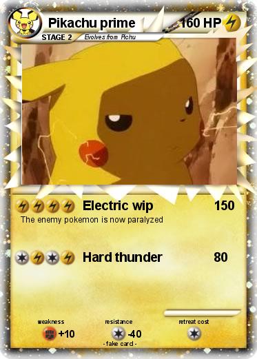 Pokémon Pikachu prime 7 7 - Electric wip - My Pokemon Card