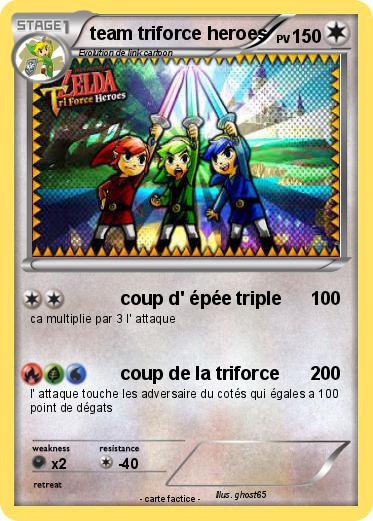 Pokémon team triforce heroes - coup d' épée triple - Ma carte Pokémon