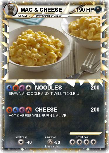 Pokémon MAC CHEESE 3 3 - NOODLES - My Pokemon Card
