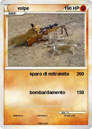 Pokémon volpe 7 7 - sparo di mitraietta - My Pokemon Card