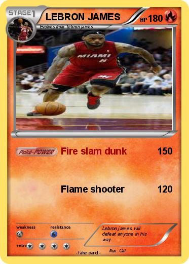 Pokémon LEBRON JAMES 330 330 - Fire slam dunk - My Pokemon Card