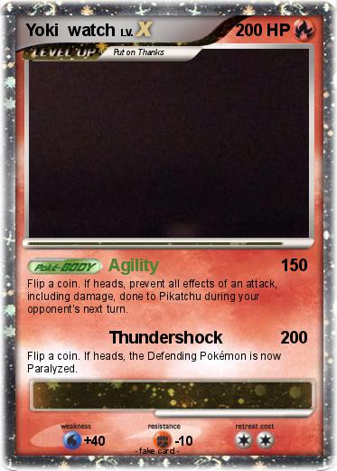 Pokémon Yoki watch - Agility - My Pokemon Card
