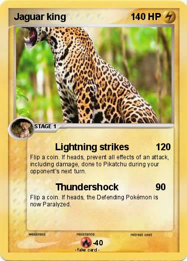 Pokémon Jaguar king - Lightning strikes - My Pokemon Card