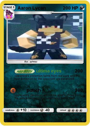 Pokémon Aaron Lycan 2 2 - ultima eyes - My Pokemon Card