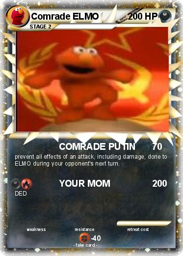 Pokémon Comrade ELMO 8 8 - COMRADE PUTIN - My Pokemon Card