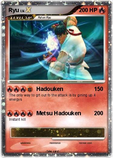 Pokémon Ryu 196 196 - Hadouken - My Pokemon Card
