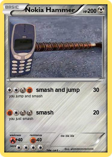 Pokémon Nokia Hammer 1 1 - smash and jump - My Pokemon Card
