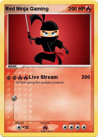 Pokémon Red Ninja Gaming - Live Stream - My Pokemon Card