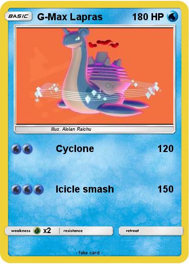 Pokémon G Max Lapras - Cyclone - My Pokemon Card