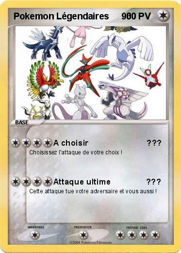 Pokémon Pokemon Legendaires 900 900 - A choisir ??? - Ma carte Pokémon
