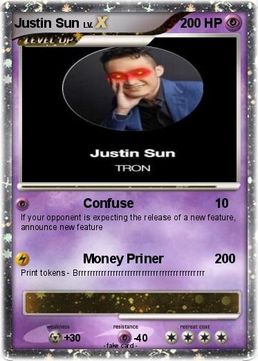 Pokémon Justin Sun - Confuse - My Pokemon Card