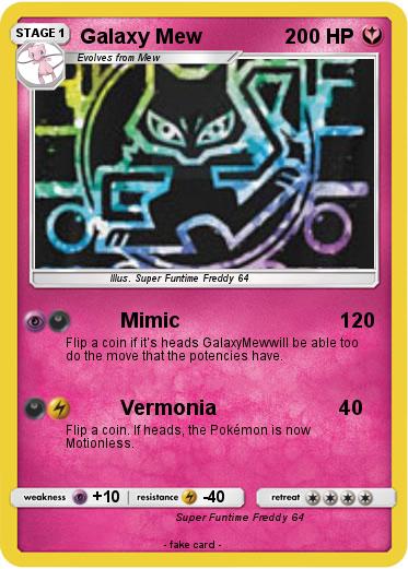 Pokémon Galaxy Mew 1 1 - Mimic - My Pokemon Card