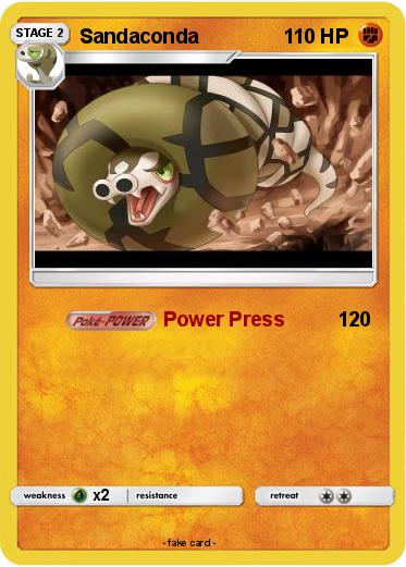Pokémon Sandaconda 4 4 - Power Press - My Pokemon Card