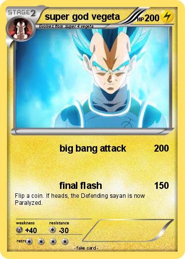 Pokémon super god vegeta - big bang attack - My Pokemon Card