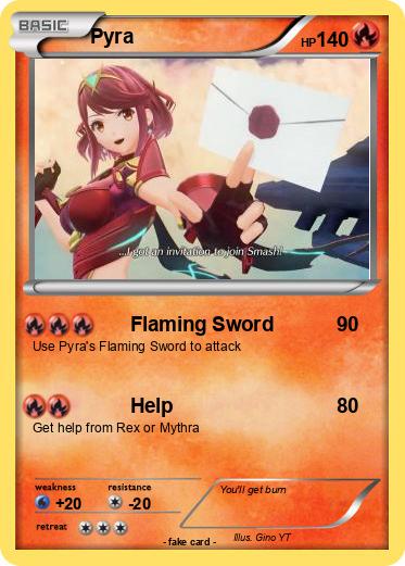Pokémon Pyra 16 16 - Flaming Sword - My Pokemon Card