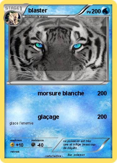 Pokémon blaster 175 175 - morsure blanche - Ma carte Pokémon