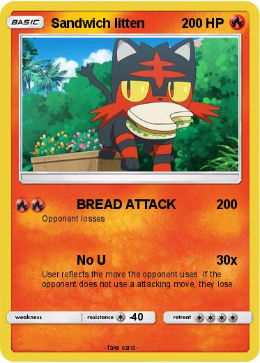 Pokémon Sandwich litten - BREAD ATTACK - My Pokemon Card
