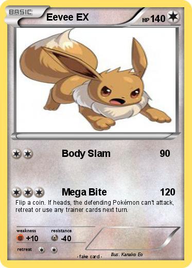 Pokémon Eevee EX 34 34 - Body Slam - My Pokemon Card