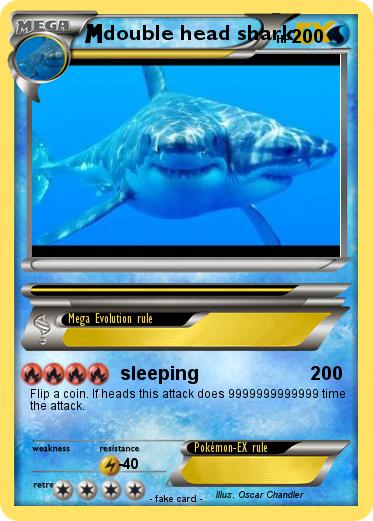 Pokémon double head shark - sleeping - My Pokemon Card