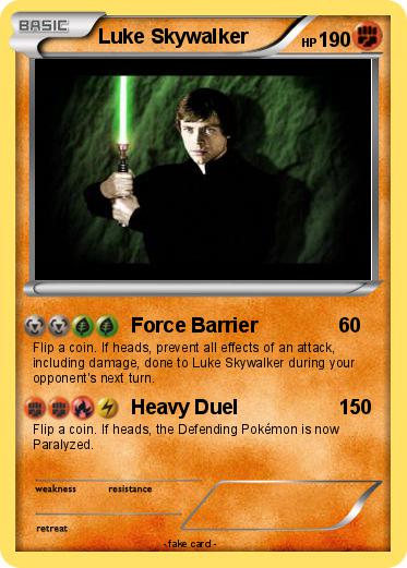 Pokémon Luke Skywalker 302 302 - Force Barrier - My Pokemon Card