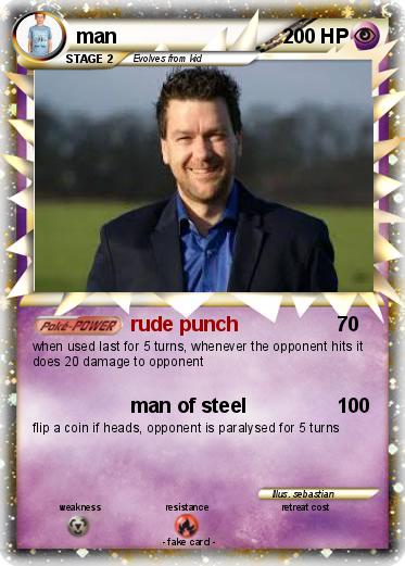 Pokémon man 631 631 - rude punch - My Pokemon Card