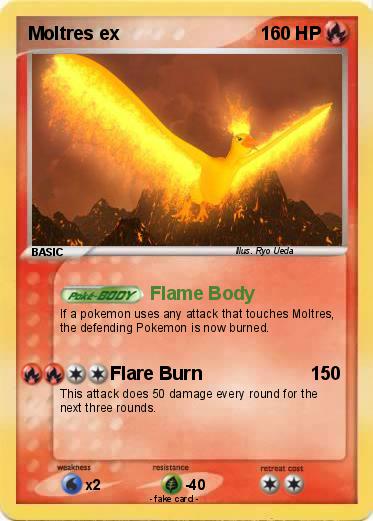 Pokémon Moltres ex 27 27 - Flame Body - My Pokemon Card