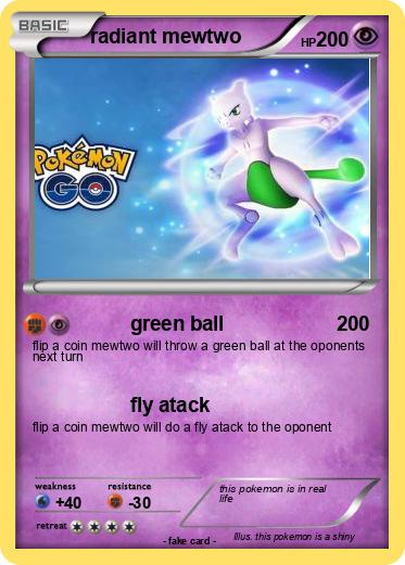 Pokémon radiant mewtwo - green ball - My Pokemon Card