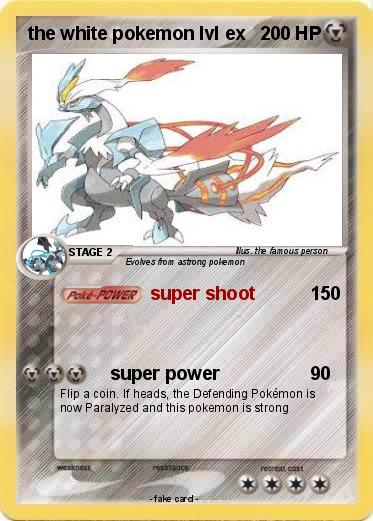 Pokémon the white pokemon lvl ex - super shoot - My Pokemon Card