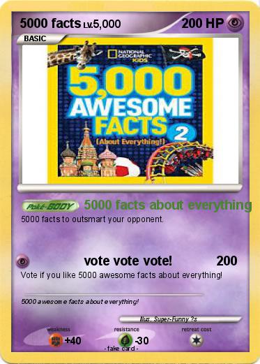 Pokémon 5000 facts - 5000 facts about everything - My Pokemon Card