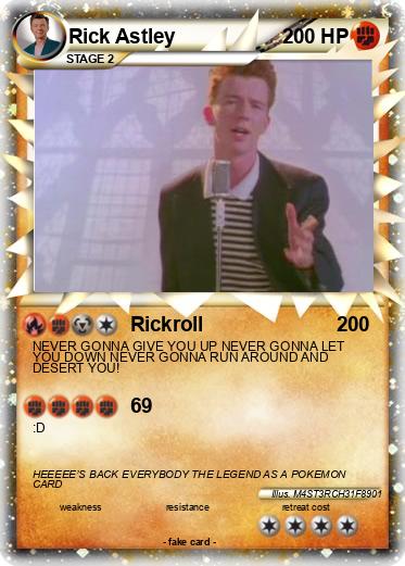 Pokémon Rick Astley 757 757 - Rickroll - My Pokemon Card