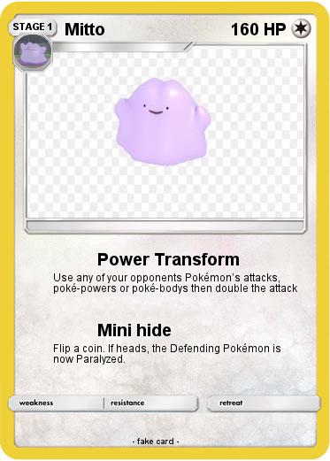 Pokémon Mitto - Power Transform - My Pokemon Card