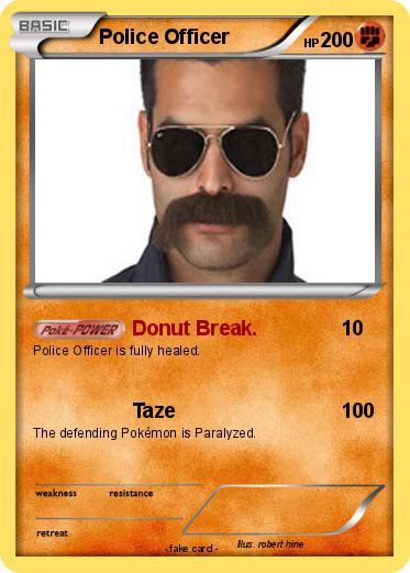 Pokémon Police Officer 7 7 - Donut Break. - My Pokemon Card