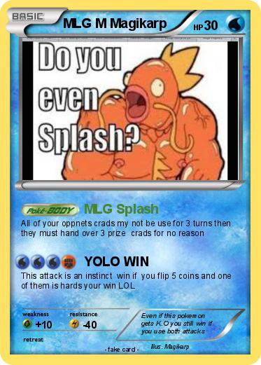 Pokémon MLG M Magikarp - MLG Splash - My Pokemon Card