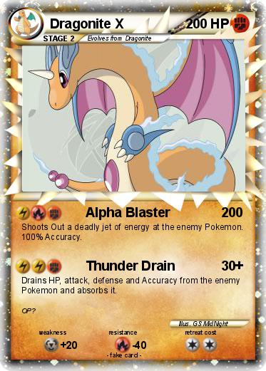Pokémon Dragonite X 5 5 - Alpha Blaster - My Pokemon Card