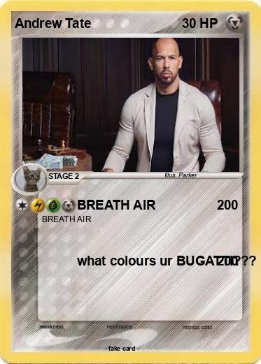 Pokémon Andrew Tate 163 163 - BREATH AIR - My Pokemon Card
