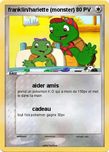Pokémon franklin hariette monster - aider amis - Ma carte Pokémon