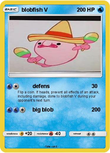 Pokémon blobfish V 1 1 - defens - My Pokemon Card