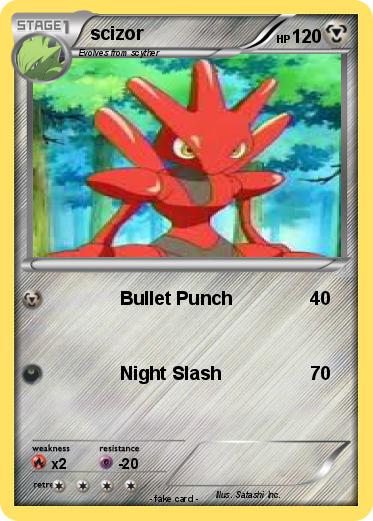 Pokémon scizor 324 324 - Bullet Punch - My Pokemon Card