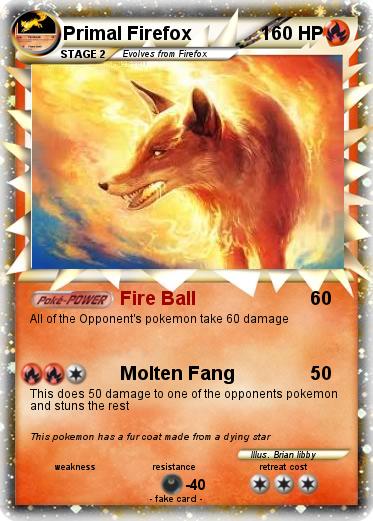 Pokémon Primal Firefox - Fire Ball - My Pokemon Card