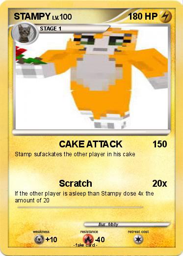Pokémon STAMPY 182 182 - CAKE ATTACK - My Pokemon Card